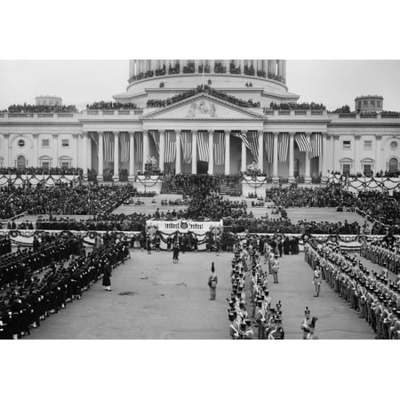 The East Front Of The Capitol And Plaza On Woodrow Wilsons Inauguration ...