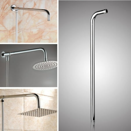 24''(60cm) Stainless Steel Rainfall Shower Head Arm Round Wall Mounted ...
