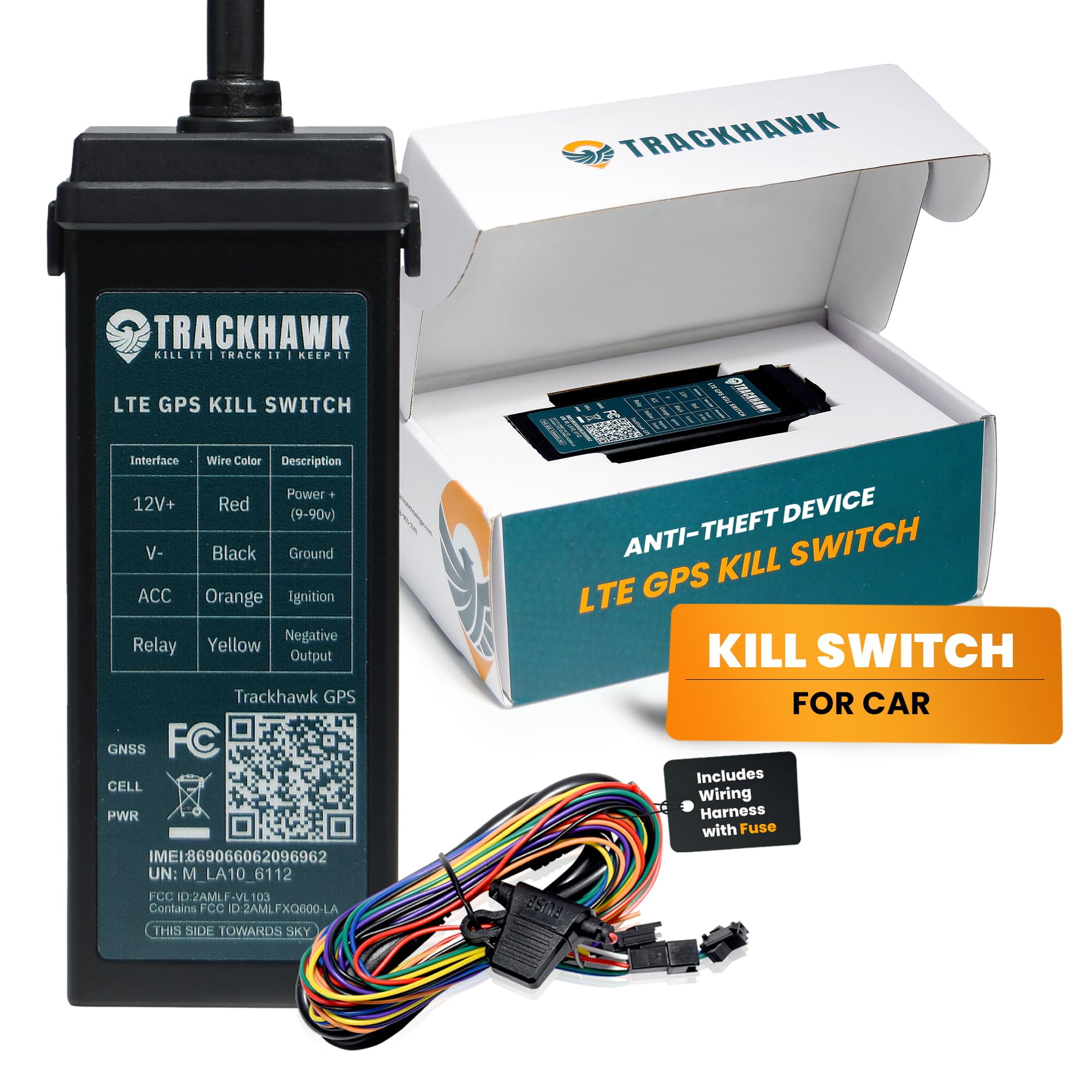 Rastreador GPS Trackhawk VL03 para vehículos con 4G LTE y Kill Switch | Walmart en línea