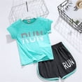 AINIYS Kids' Outfit Set Big Kid Crew Neck Elastic Waist Summer Style ...