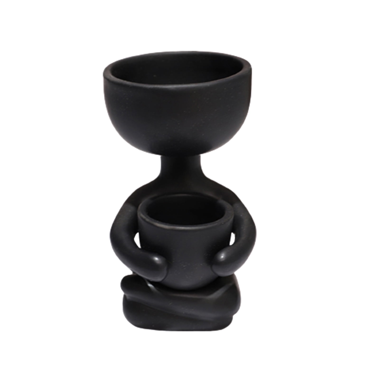 Ceramic Succulent Planter, Creative Human Shaped Flower Pot with ...