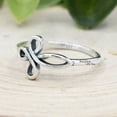 ELANZAA JEWELS- Three Tone Spinner Ring Wide Hammered Silver Band With ...