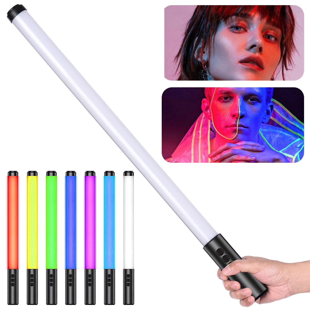 Hands DIY Rechargeable Handheld Light Wand Multicolor LED Glow Stick ...