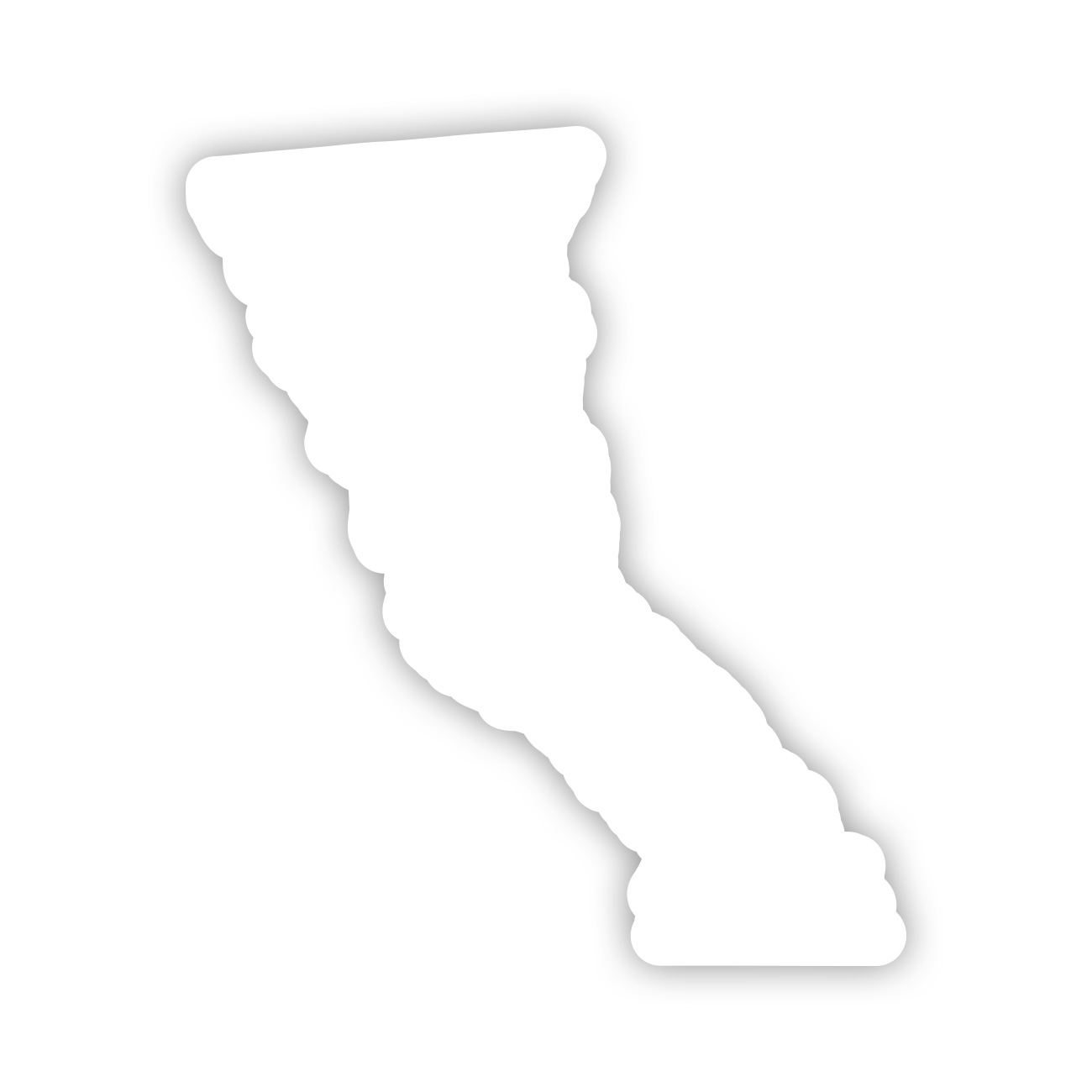 Baja California State Shaped Sticker Decal Die Cut - Self Adhesive Vinyl - Weatherproof - Made ...