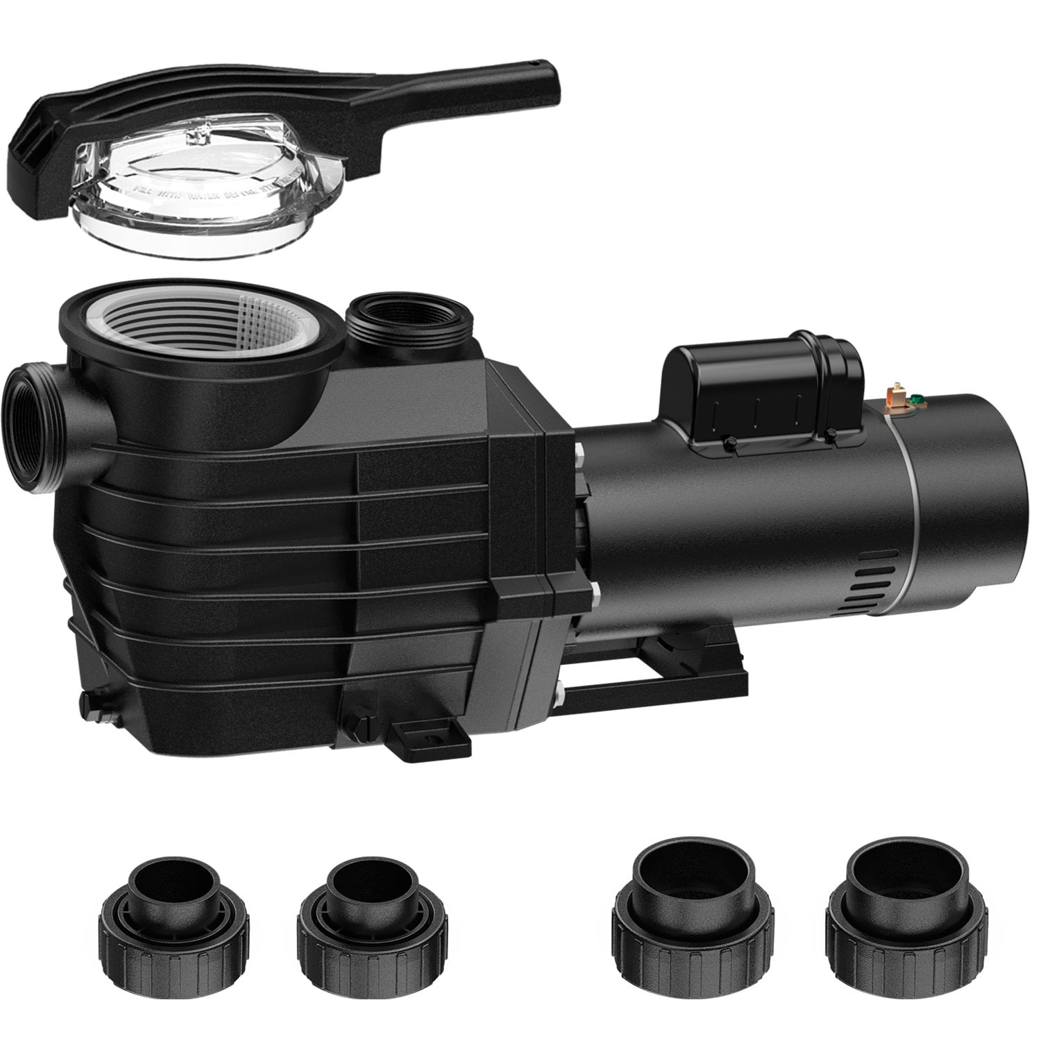 2.5HP 6420GPH In/Above Ground Swimming Pool Pumps,1900W 3450RPM/1725RPM ...