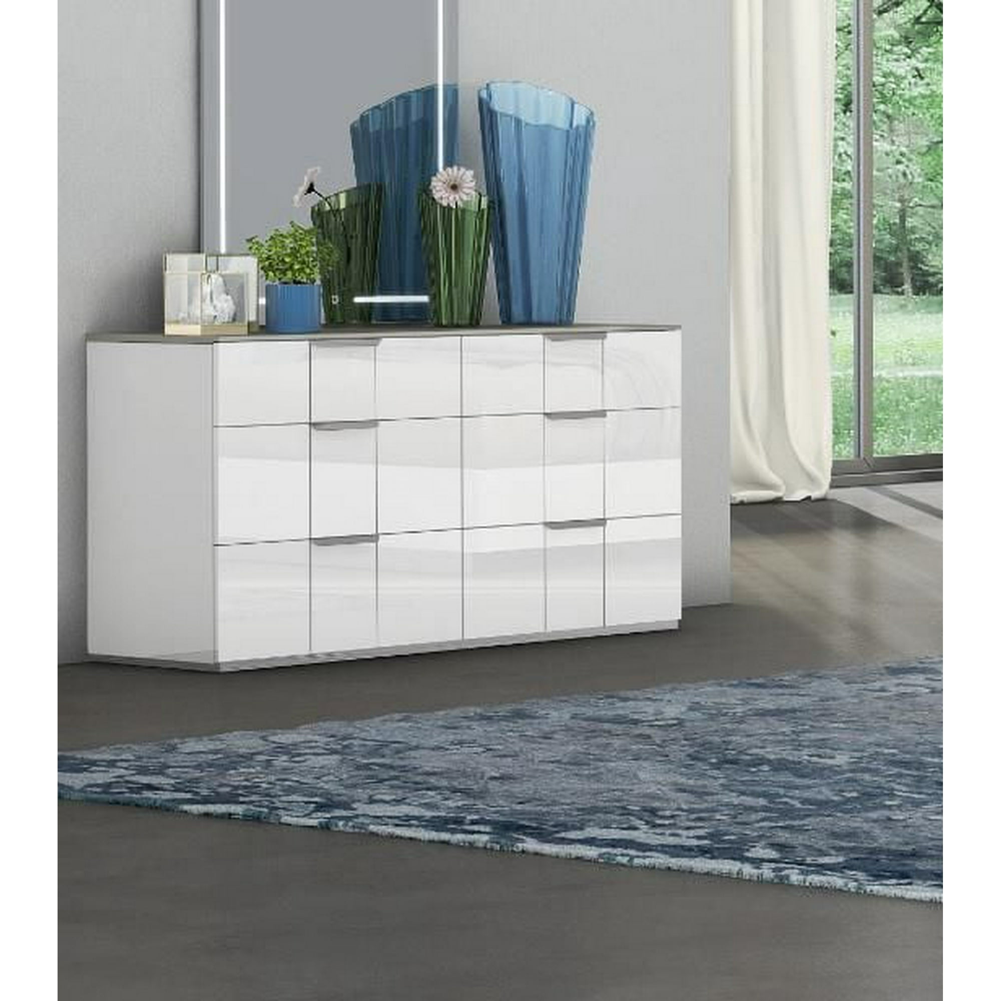 Click here for K-Living Harvey Dresser In 2 Tone Gloss White With... prices