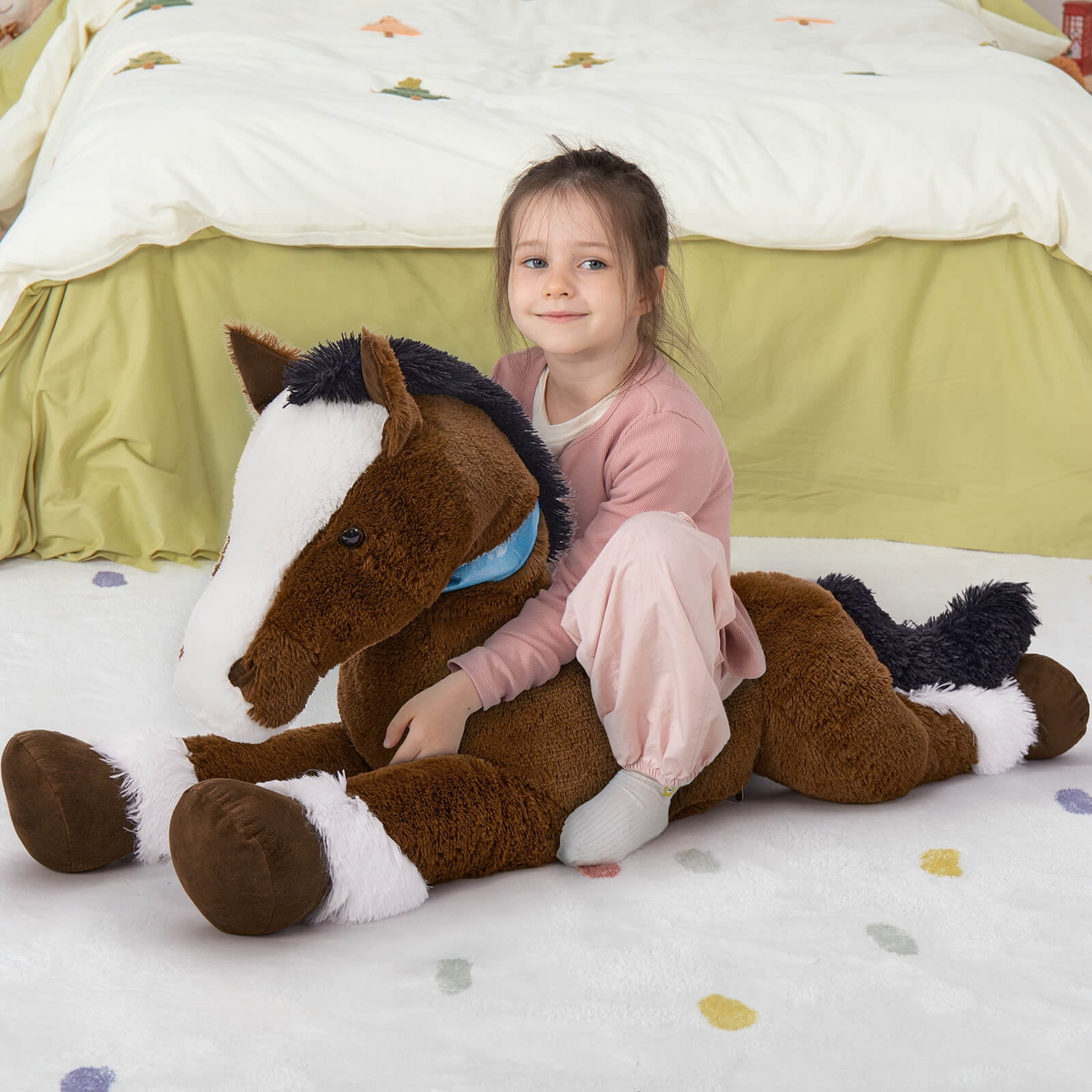 Horse Stuffy Tezituor 47 Inch Giant Realistic Horse Stuffed Animal ...