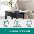 Naomi Home Roxy Side Table, Flip Top with Storage Shelf, for Bedroom ...