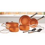 Copper Chef 10 Piece Nonstick Cookware Set, with CeramiTech for ...