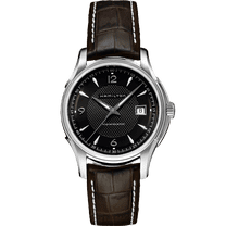 Hamilton Men's Jazzmaster H32515535 Black Leather Swiss Automatic Watch ...