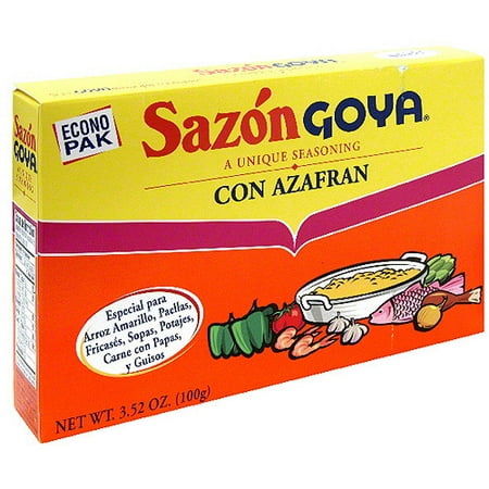 Goya Sazon Con Azafran Flavor Packet, 3.52 oz (Pack of 18) - Walmart.com