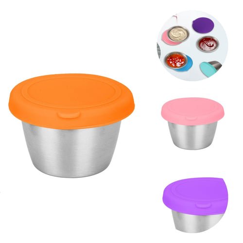 1 Set Dipping Cup with Lid Corrosion Resistant Leak Proof Stackable ...