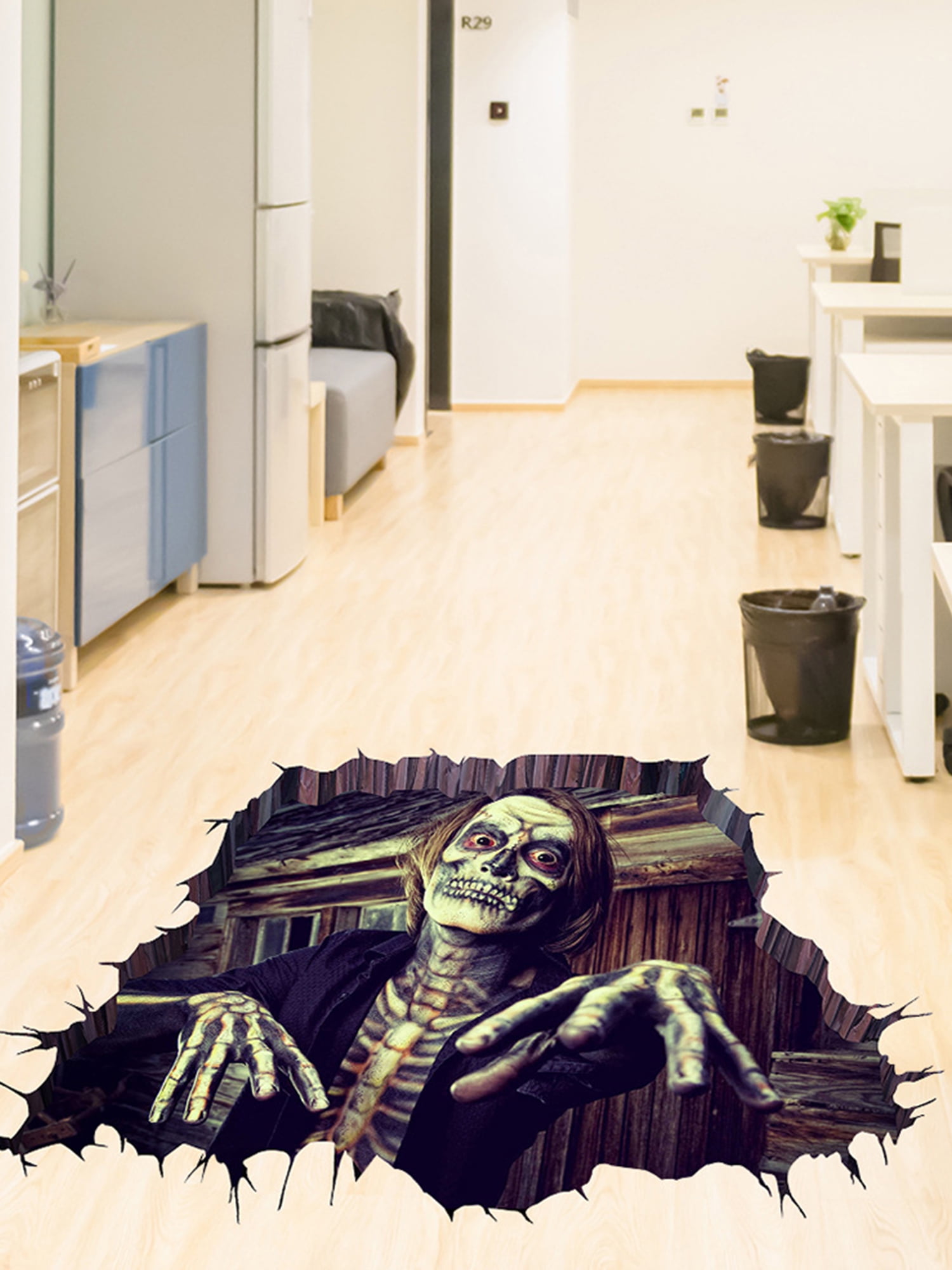3d Halloween Stickers Hell Zombie Decal Party Props Floor Wall ...