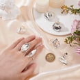 1 Bag Rhinestone Finger Rings for Women Platinum Inner Diameter: 18mm ...