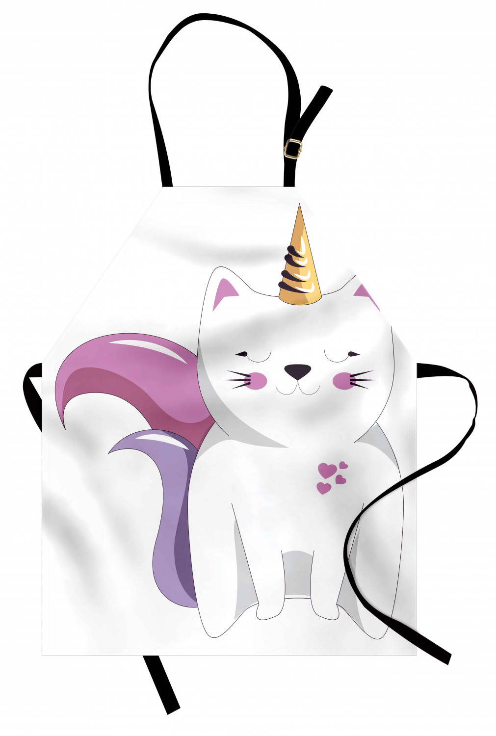 Unicorn Cat Apron Fictitious Horned Character with Cute Face Expression ...