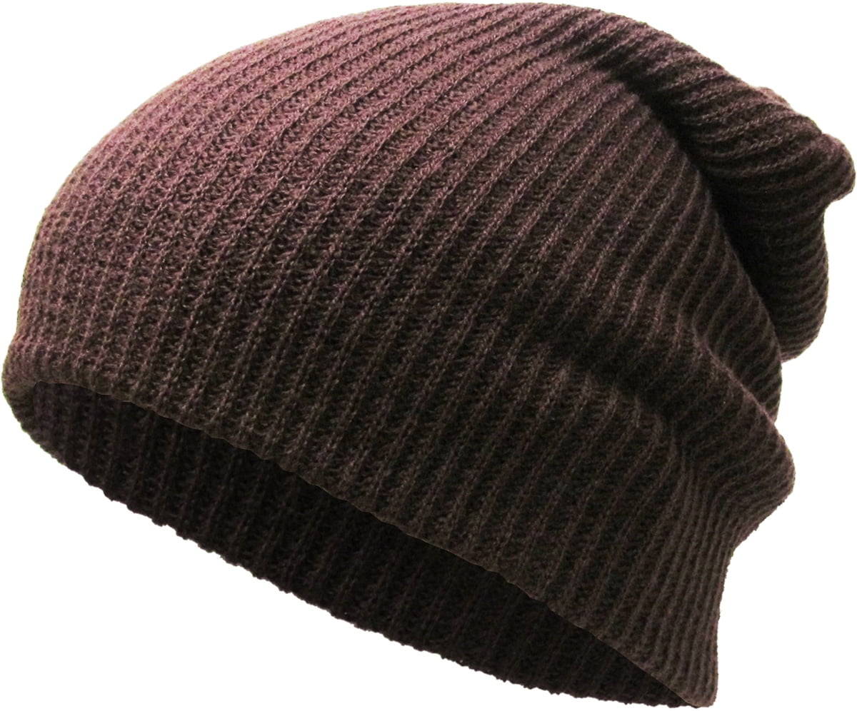 Solid Slouch Beanie Snug Baggy Fit Skull Cap Winter Hat Ski - Walmart.com