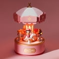 Carousel Music Box Night Light with USB Rechargeable Battery, Kids ...
