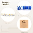 30 Pcs Softball Bracelets, Blue White Clay Bead Bands With Softball ...