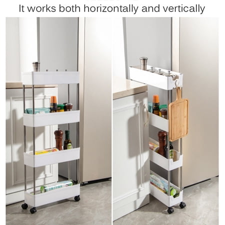 2/3/4 Layers Movable Kitchen Shelf Storage Organizer Kitchen Movable ...