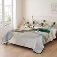 Abstract Ink 3 Piece Quilt Bedding Set with 2 Pillow Shams, Green ...