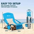 RUNACC Low Back Beach Chair for Adults: 2 Pack Folding Packable ...