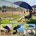 7ft Portable Umbrella with Stand, UPF 50+ Sports Sun Shade Umbrella ...