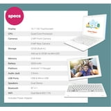 Tanoshi 2-in-1 Kids Computer a Laptop for Ages 6-12, 10.1" HD ...