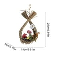 Mnhhatv Easter Wreath Decoration Natural Rattan Birds Nest and Chicks ...