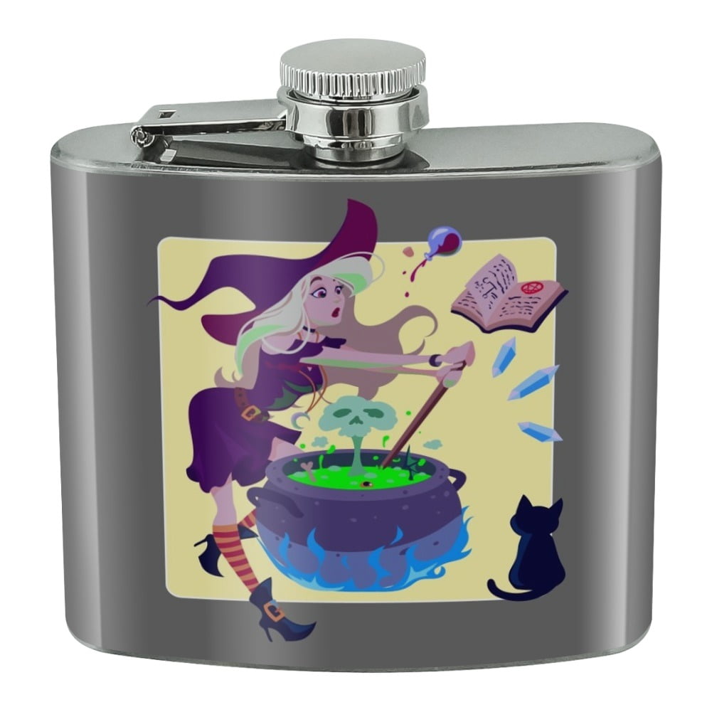 Little Witch Brewing Potions Stainless Steel 5oz Hip Drink Kidney Flask ...