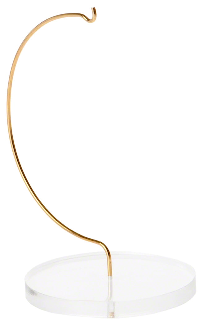 Plymor Wire Ornament Hanger Display with 3" Clear Acrylic Thick Round ...