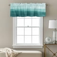 Abstract Ocean Valances for Windows, Teal Gradient Oil Painting Texture ...