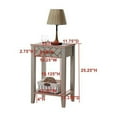 InRoom Furniture 1151-E Side Table, off-White & Black - Walmart.com