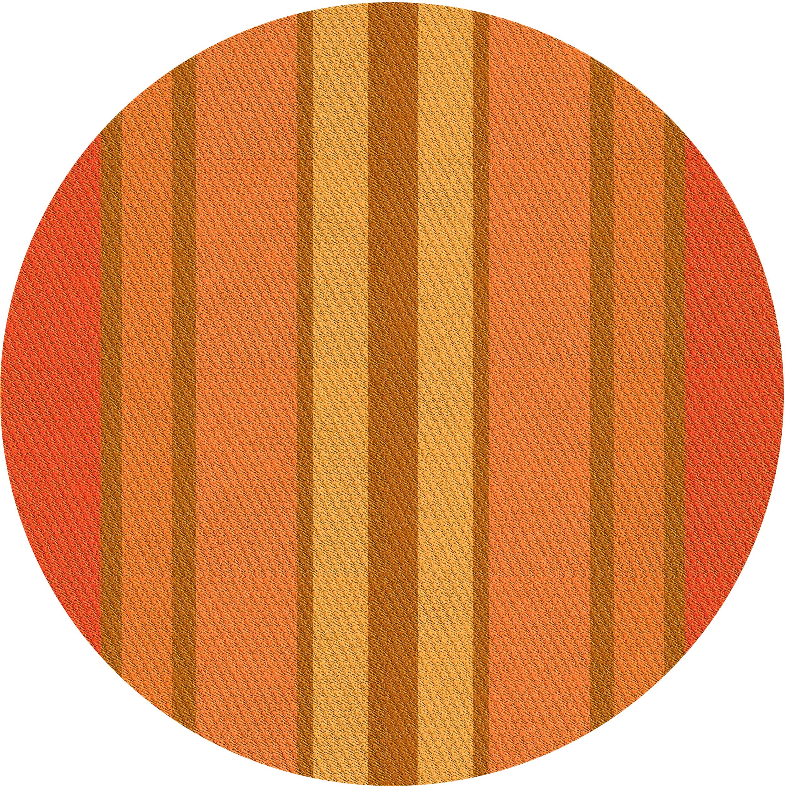 Ahgly Company Indoor Round Patterned Neon Orange Area Rugs, 7' Round ...