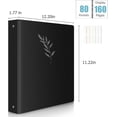 80-Pocket Binder with Sleeves for Letter/A4 Size(11" .5"), Leaf Printed ...