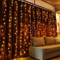 TORCHSTAR LED Twinkle Fairy Light String, 9.8ft x 9.8ft LED Curtain ...