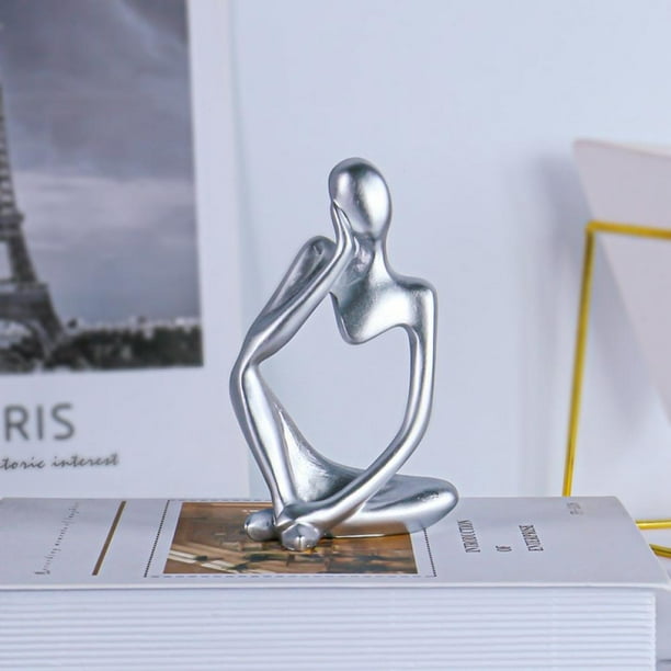 Resin Thinker Style Abstract Sculpture Statue Modern Home Decor Accents ...