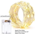 100LED Fairy Light Battery Operated LED Lights with Timer Setting Warm ...