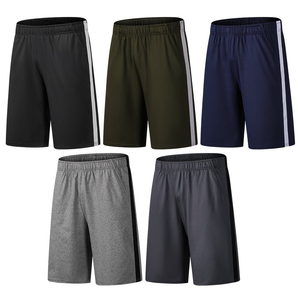 Men's Active Athletic Shorts 5 Pack for Workout Basketball Football ...