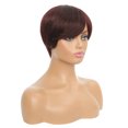 RYHAIR 100% Human Hair Pixie Cut Wig with Bangs for Women Cosplay Daily ...