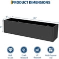 Senfot 36x9x9 Inch Small Black Metal Raised Garden Planter Box for ...
