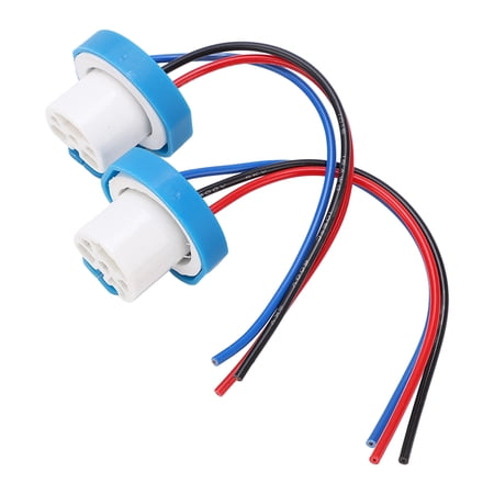 Fugacal 2PCS 9007‑2 Headlight Ceramic Female Base Socket Bulb Holder ...