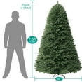 Naomi Home 7.5 ft Pre-Lit PVC Artificial Blue Spruce Christmas Tree ...