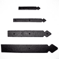 2 Pack 9 inch Faux Door Hinges Black Decorative Strap Hinge Wrought ...