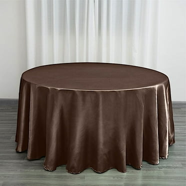 Wedding Linens Inc. 108" Round Satin Tablecloth Satin Table Cover ...