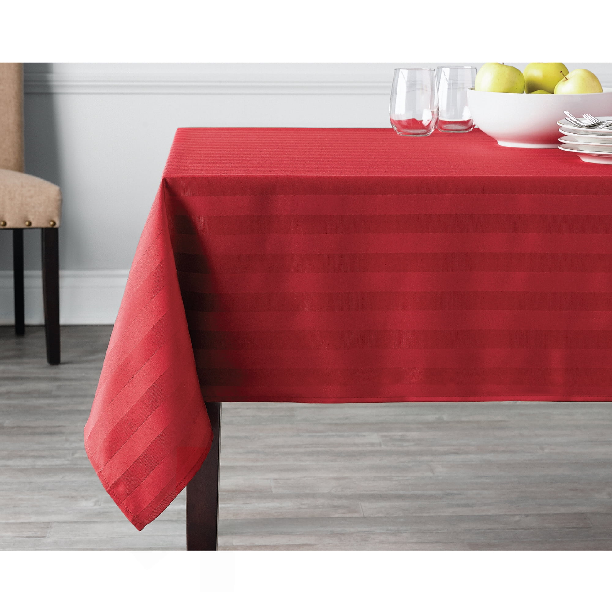 Click here for Hometrends Microfiber Stripe Tablecloth 60 In X 10... prices