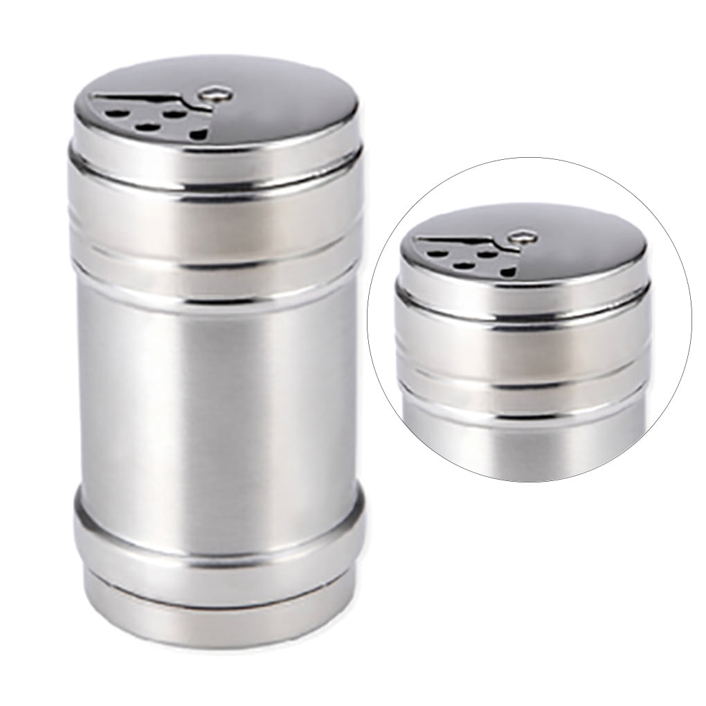 SANAG Rotating Lids Design Spice Dispenser Stainless Steel Spice Shaker ...