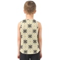 Black Abstract Flower Pattern Vest Undershirt Tank Top Sleeveless Quick ...