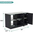 Kitchen Island with Storage, Large Prep & Serving Top, Double-Door ...