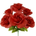 (4 pack) Mainstays 14" Artificial Flower Pick, Rose, Red. Indoor Use ...