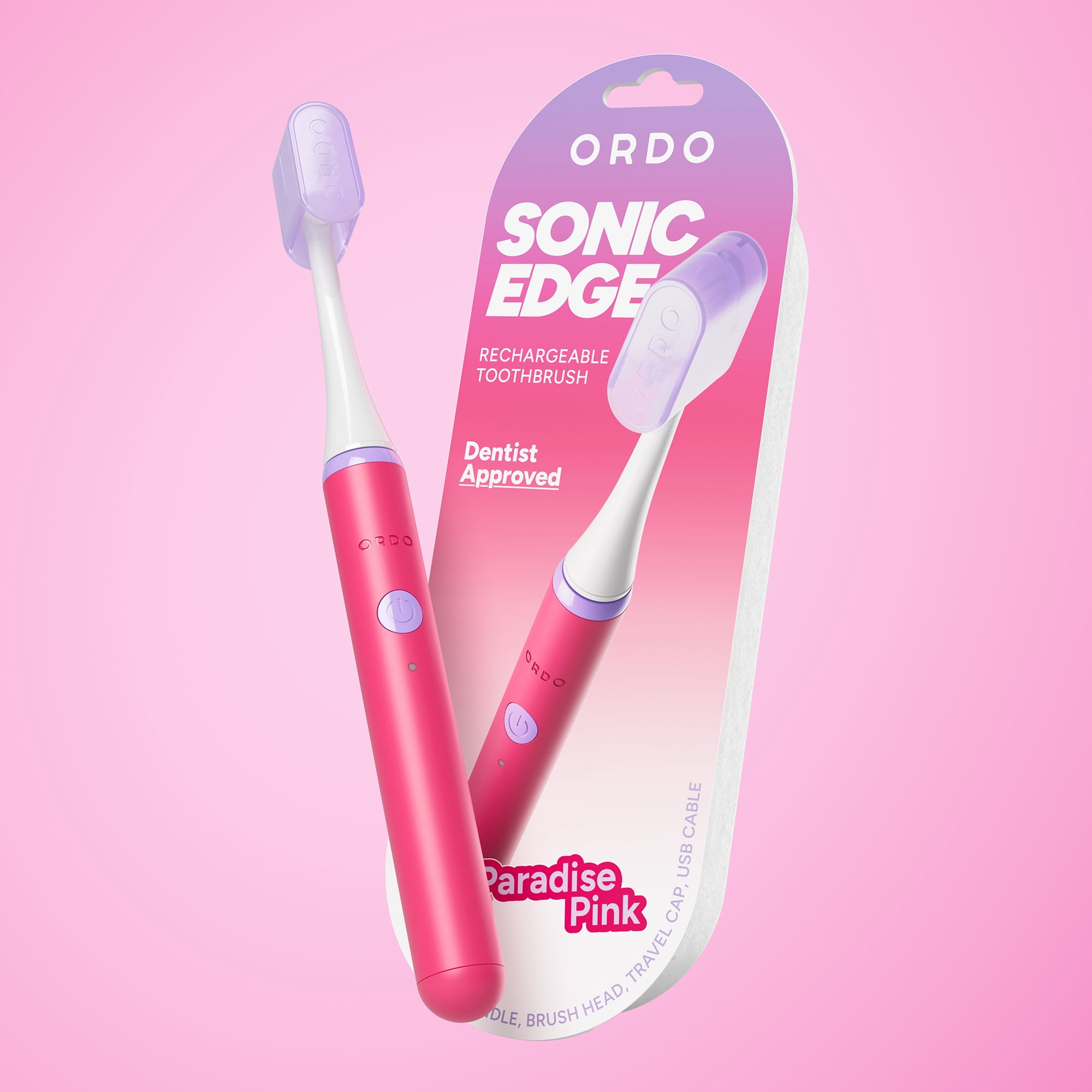 Click here for Ordo Sonic Edge Rechargeable Toothbrush - Pink prices